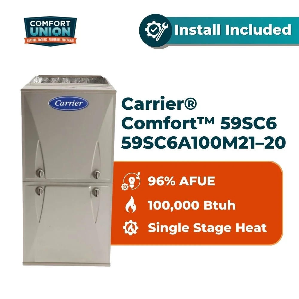 Carrier 59SC6A100M21-20 96% AFUE Gas Furnace, 100,000 BTU Single Stage ...